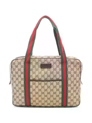 Gucci Gg Canvas Web-stripe Tote Bag - Neutrals