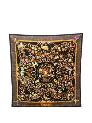 Hermès Silk Scarf "pierres D'orient Et D'occident - Black