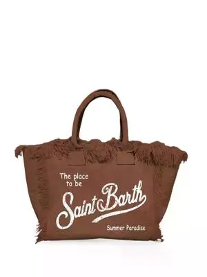 MC2 SAINT BARTH Colette Fringe-trim Tote Bag - Brown