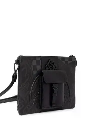 SPRAYGROUND Check-pattern Shark-mouth Clutch Bag