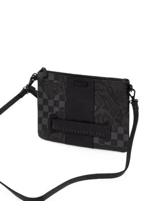SPRAYGROUND Check-pattern Shark-mouth Clutch Bag