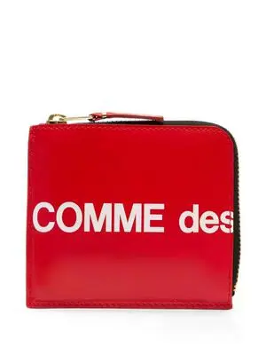 Comme Des Garçons Huge Logo Zip-around Wallet - Red