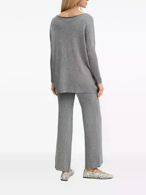 HAVEONE Ribbed-knit Trousers And Sweater Set