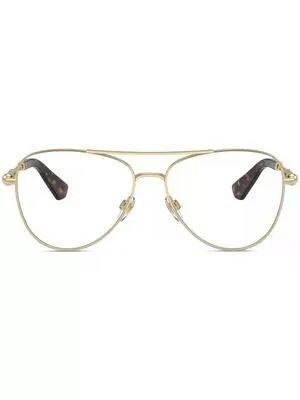Burberry Pilot-frame Glasses - Gold