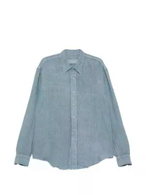 COSTUMEIN Button-down Long-sleeve Shirt - Blue
