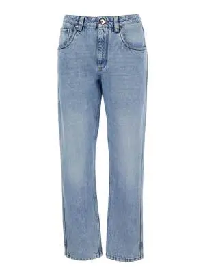 Brunello Cucinelli Straight Leg Jeans - Multicolor