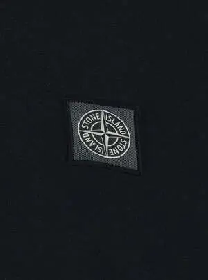 Stone Island Crew Neck T-shirt With Logo Patch On The Front In Cotton For
