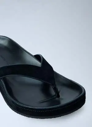 Phoebe Philo Round Flip Flop - Black