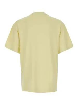 Jacquemus Le T-shirt Gros Grain' Yellow Crew Neck T-shirt With Logo Patch On The Front In Cotton For - Multicolor