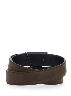 TOD'S Suede Belt With T Buckle Closure