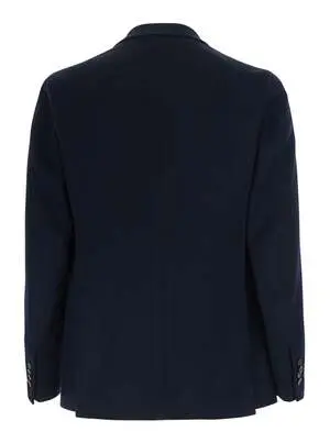 Tagliatore Blue Jacket With Single-breasted And Elegant Design In Tech Fabric For