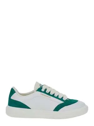 Casablanca Mens Del Mar' White Sneaker With Logo Lettering On The Side In Leather And Tech Fabric For - Multicolor