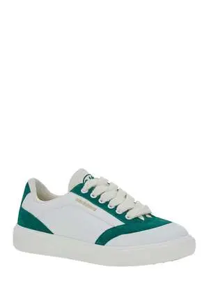 Casablanca Leather And Tech Fabric Sneakers With Embossed Logo - Multicolor