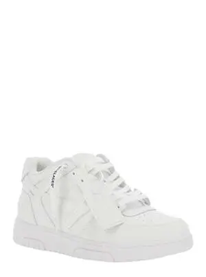 Off-White Out Of Office" Leather Sneakers With Logo Lettering - Multicolor