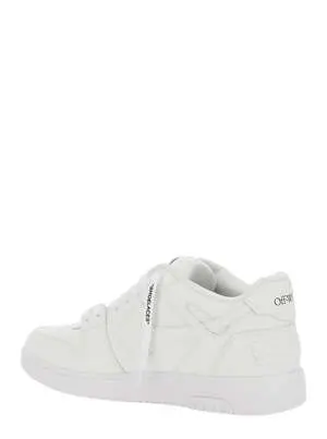 Off-White Out Of Office" Leather Sneakers With Logo Lettering - Multicolor