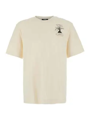 Jacquemus White Le Palmier T-shirt With Logo And Cotton - Multicolor