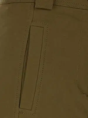 Max Mara Adorni' Green Pants With Button Hem And Patch Pockets In Cotton For