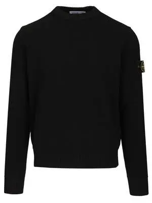 Stone Island Crew Neck Sweater - Black