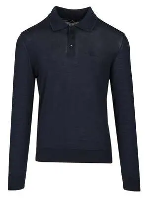Etro Wool And Silk Polo Shirt - Blue