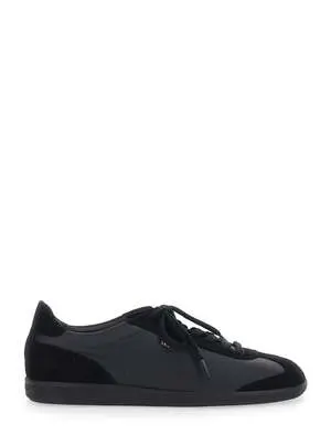 Axel Arigato Zane' Black Low Top Sneakers With Logo Lettering On The Side In Leather And Tech Fabric For - Multicolor