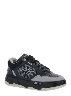 Amiri Leather Sneakers With Maxi Logo - Multicolor