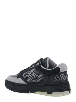 Amiri Leather Sneakers With Maxi Logo - Multicolor