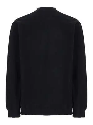 Jacquemus Crewneck Sweatshirt With Logo Patch On The Front In Black Cotton For