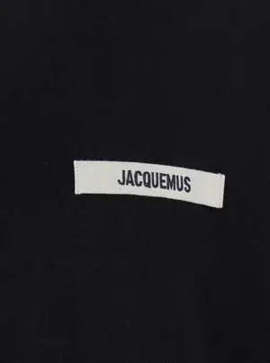 Jacquemus Crewneck Sweatshirt With Logo Patch On The Front In Black Cotton For