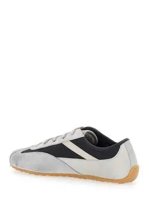 Alexander McQueen Suede Low Top Sneakers With Bicolor Details And Logo Lettering - Gray