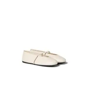 Miu Miu Nappa Leather Ballerinas - Ivory