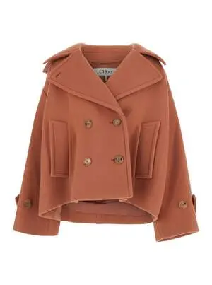 Chloé Pink Short Oversized Jacket - Multicolor
