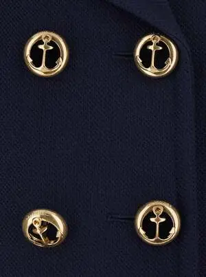 Balenciaga Cropped Wool Jacket With Notched Revers And Halfbelt - Multicolor