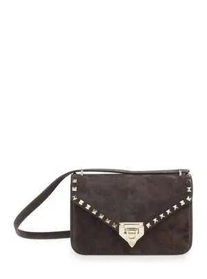 Valentino Garavani Suede Crossbody Bag With Rockstud Detail - Multicolor