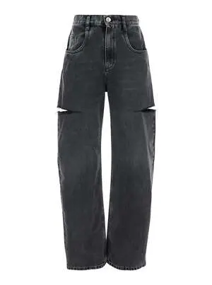 MAISON MARGIELA Five-pocket Distressed Denim Jeans - Black