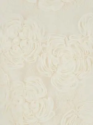 ROTATE BY BIRGER CHRISTENSEN White Embroidered Mini Dress With Flared Sleeves