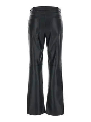 Max Mara Ublime' Eco-leather Flared Leg Trousers - Black