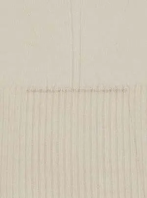 Rick Owens Beige Cropped Cashmere Sweater With Cut-out Detail - Multicolor