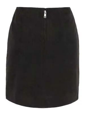 ROTATE BY BIRGER CHRISTENSEN Suede Mini Skirt With Zip Closure