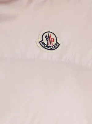 Moncler Padded Vest With Removable Hood And Logo Patch - Multicolor