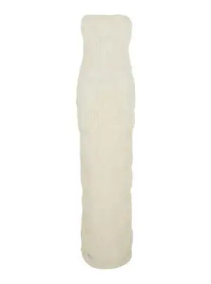 ROTATE BY BIRGER CHRISTENSEN Long Sleeveless Off-shoulder Dress With Floral Embroidery - Multicolor