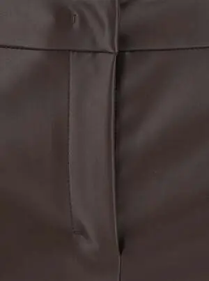 Max Mara S 'sublime Flared Pants With Hidden Front Closure In Ecoleather For