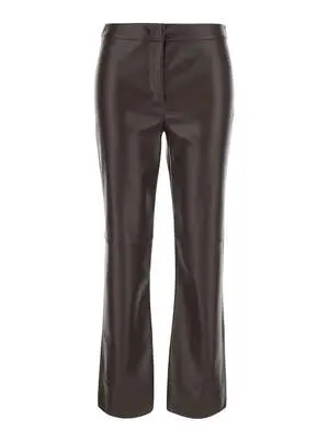 Max Mara Sublime Flared Pants In Eco-leather - Brown