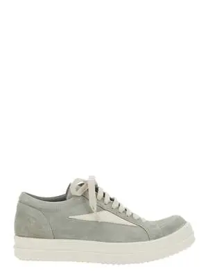 Rick Owens Suede Low Top Sneakers With Contrasting Stitching - Multicolor