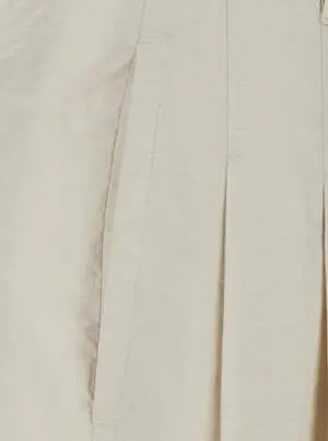 Brunello Cucinelli Wide Leg Pleated Trousers