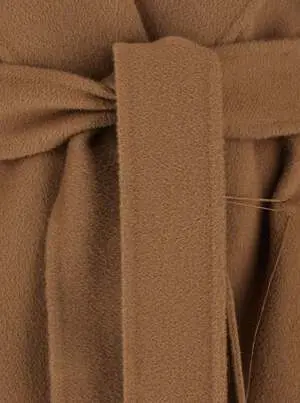 Max Mara Wool Coat With Belt - Cream
