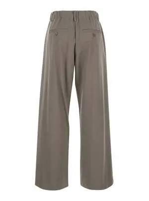 Brunello Cucinelli Wide Leg Drawstring Trousers - Multicolor