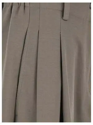 Brunello Cucinelli Wide Leg Drawstring Trousers - Multicolor