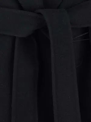 Max Mara Wool Belted Coat - Black