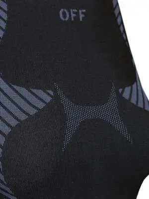 Off-White Sleeveless Racing Top - Black