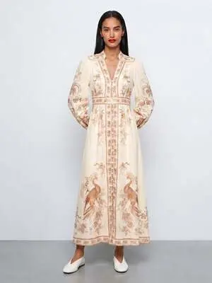 Zimmermann Indra Plunge Midi Dress